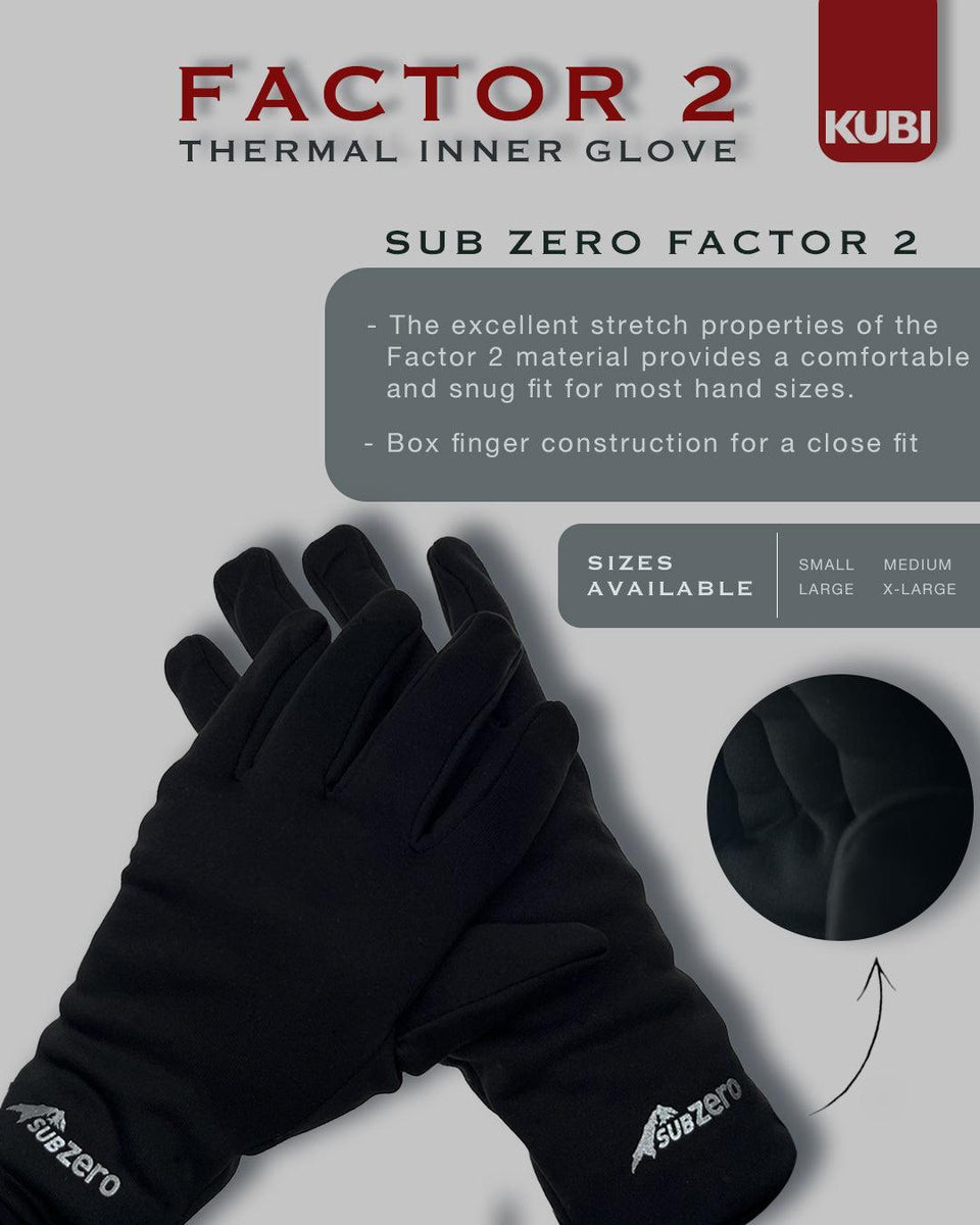 Kubi Sub Zero Factor 2 Thermal Inner Gloves - Mike's Dive Store – Mikes Dive Store