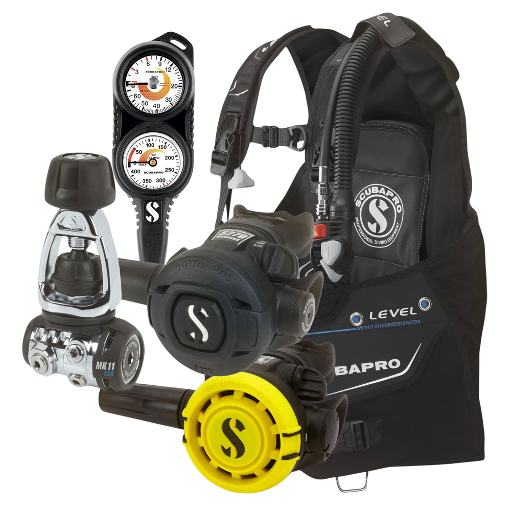 Scubapro MK11 EVO / S270 / R105 with Double Console and Level BCD Pack ...