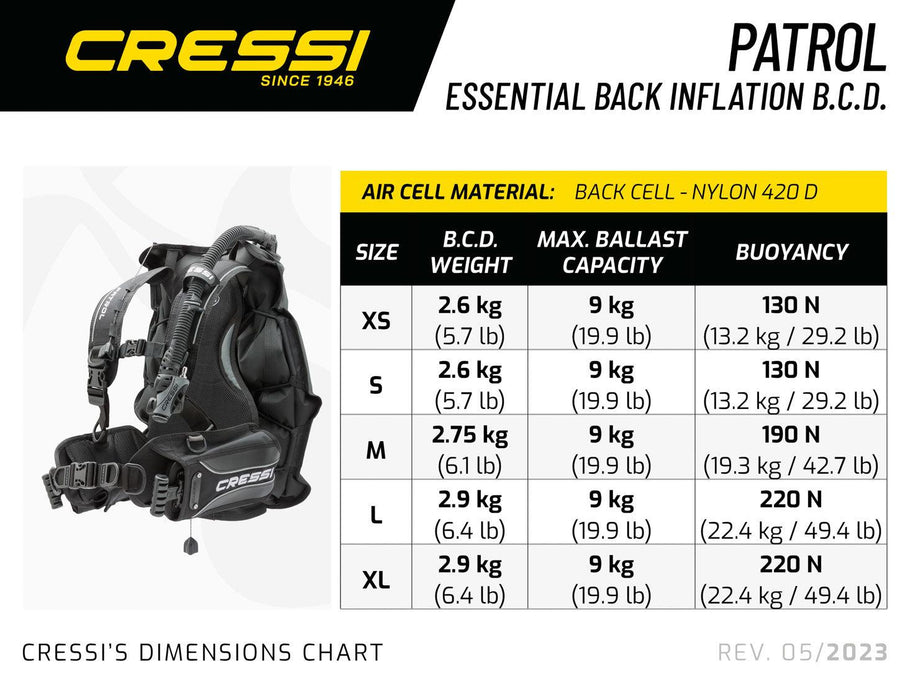 Cressi Patrol BCD | Mike's Dive Store – Mikes Dive Store