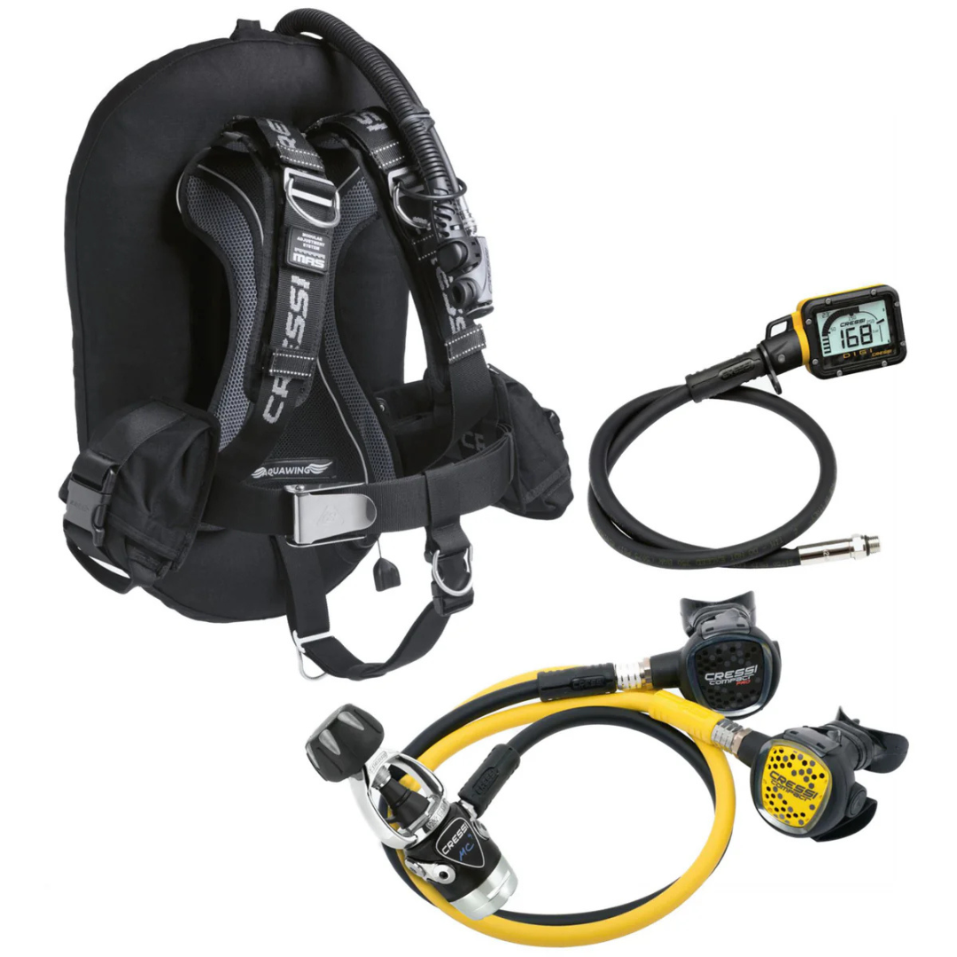 Cressi Aquawing Plus Scuba Set/DIN | Mike's Dive Store – Mikes Dive Store