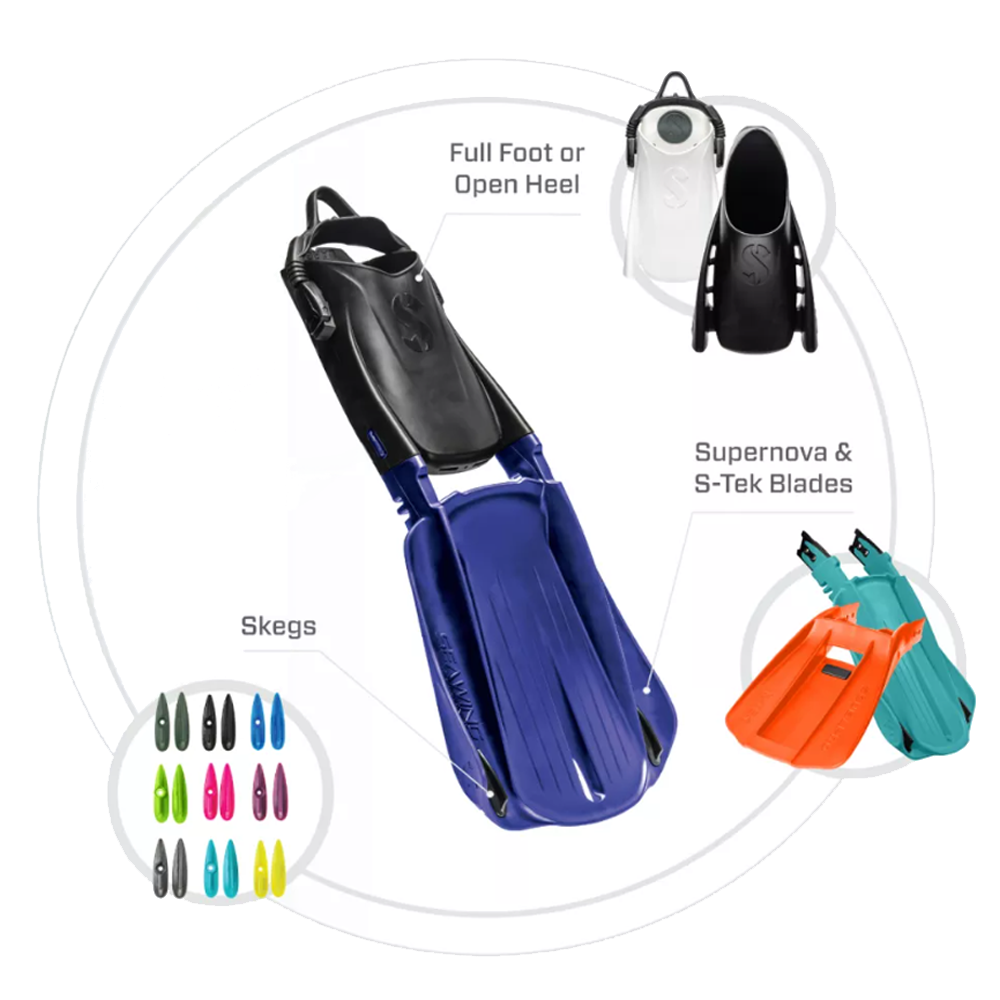 Scubapro Seawing Supernova Modular Fin System: Choose Your Blades & Fo ...