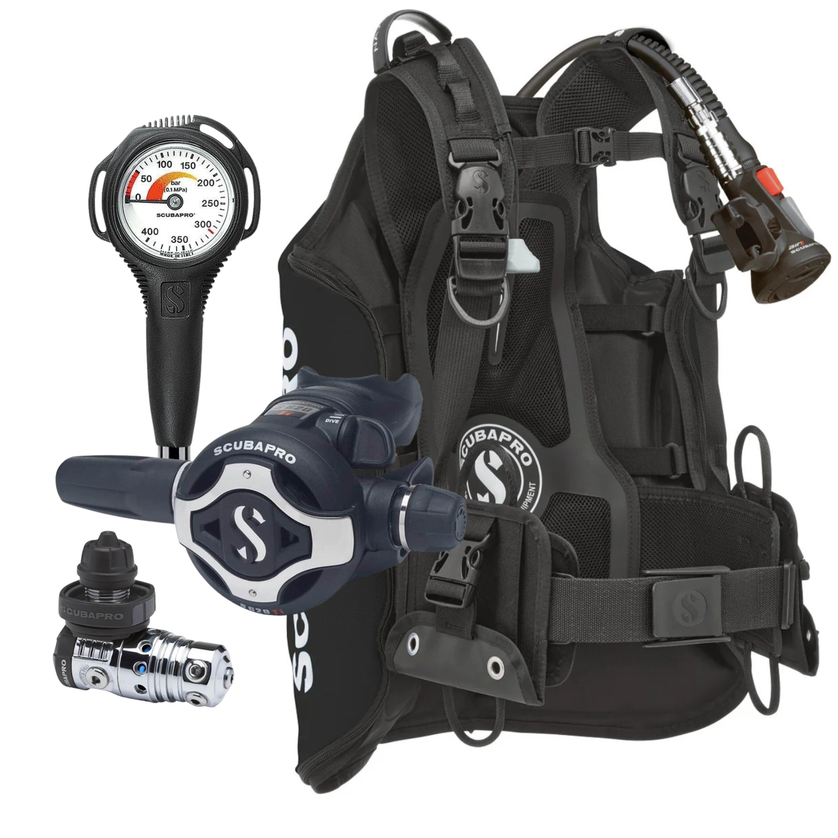 Scubapro Navigator Lite BCD Package: MK25 EVO / S620Ti + AIR2 + Gauge ...