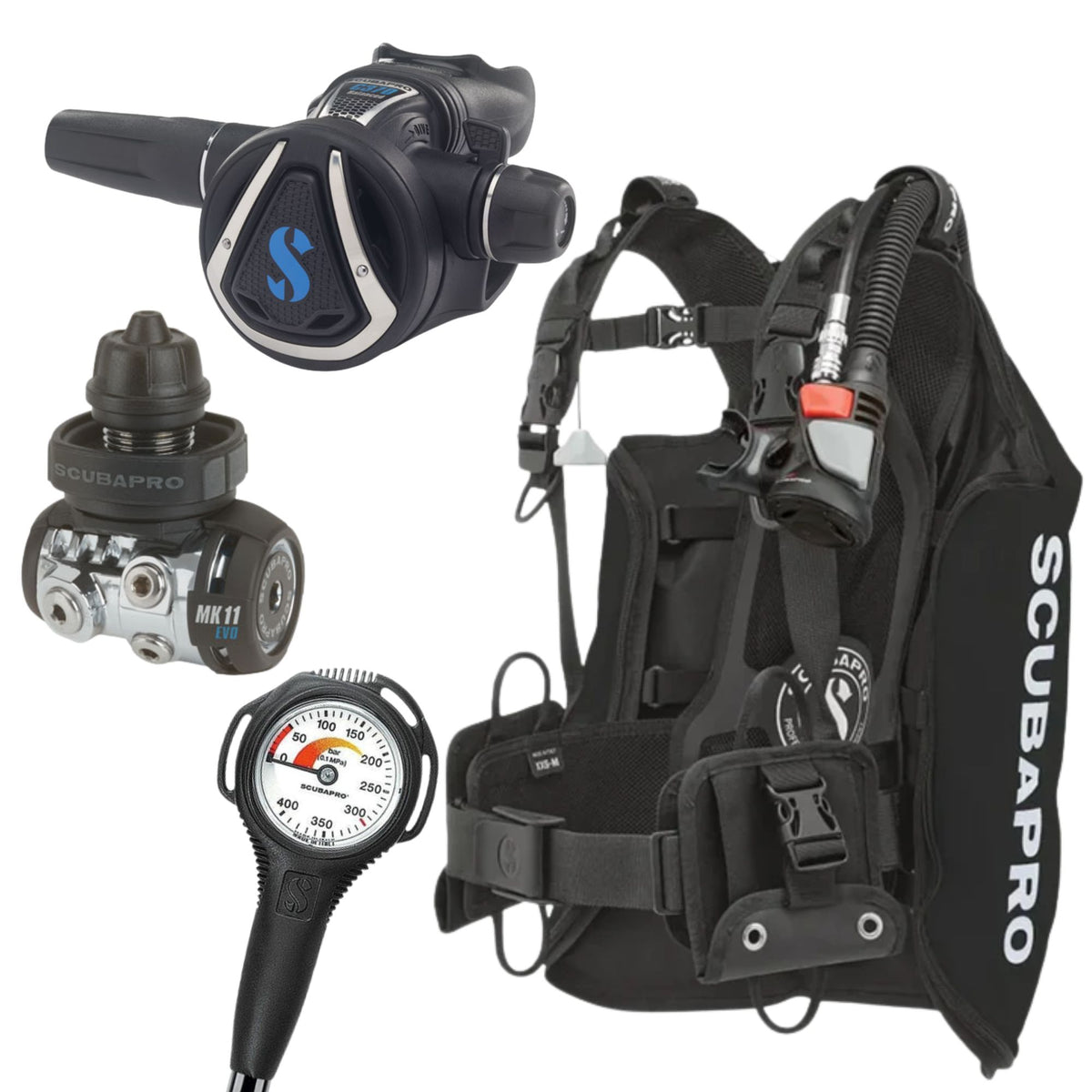 Scubapro Navigator Lite BCD Package: MK11 EVO/ C370 + AIR2 + Gauge ...