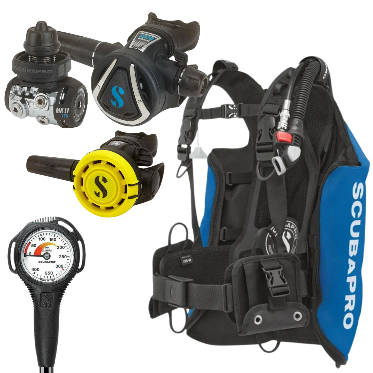 Scubapro Navigator Lite BCD Package: MK11 EVO/ C370 + R105 Octopus + G ...