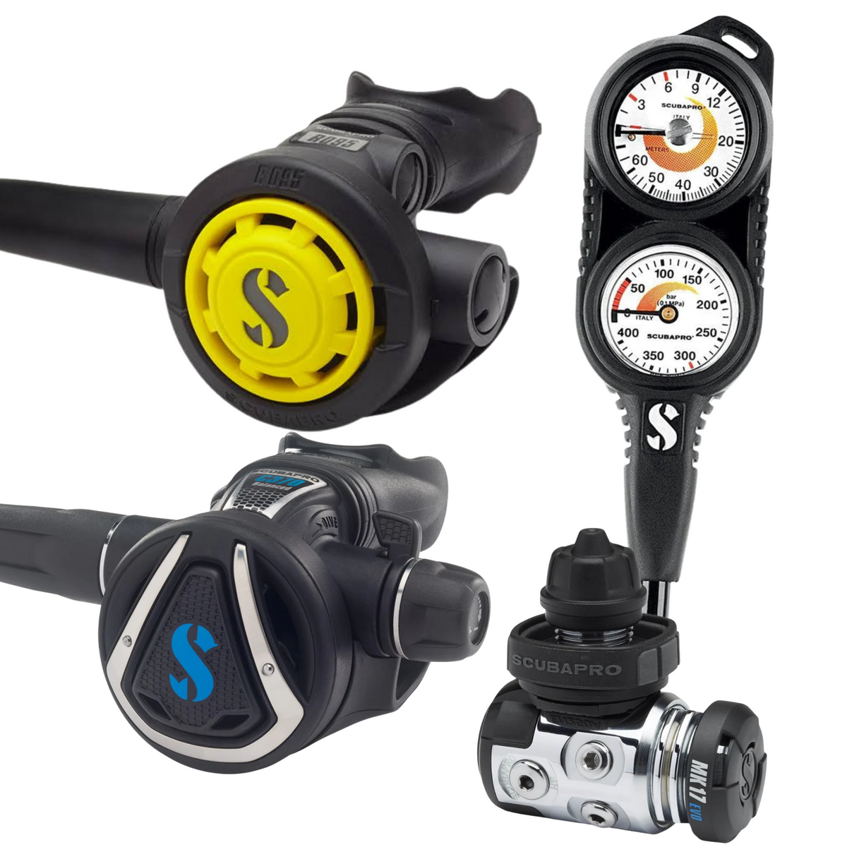 Scubapro MK17 EVO DIN/Compact Twin Stage 4 Regulator Set Success ...