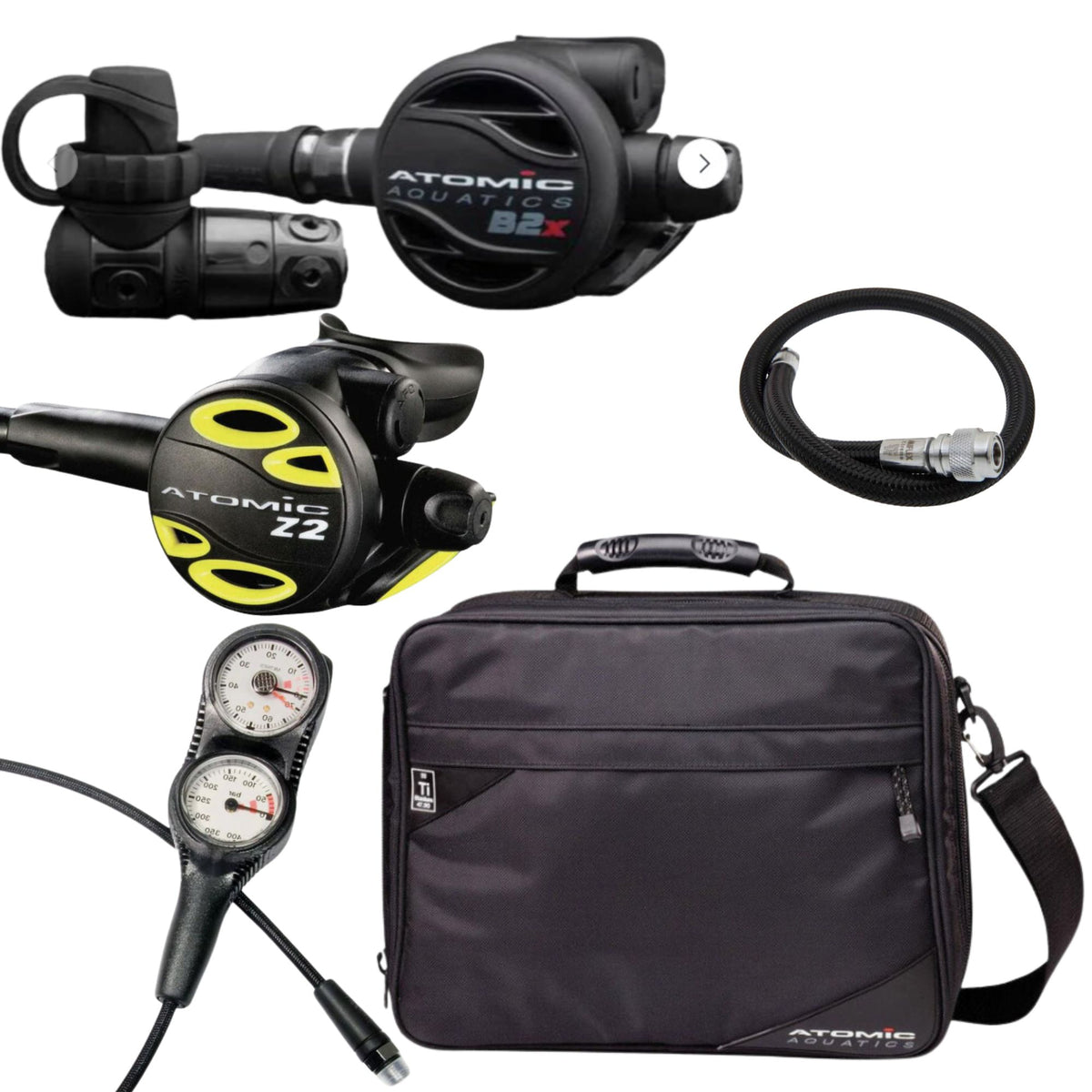 Atomic B2x Diving Regulator Bundle + Double Console And BCD Hose ...