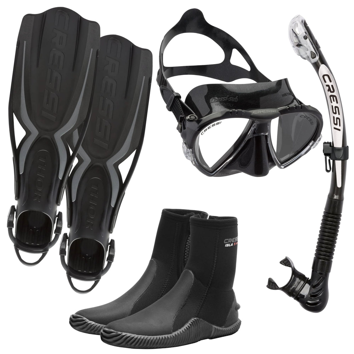Cressi Adventure Complete Snorkelling Package - Black – Mikes Dive Store