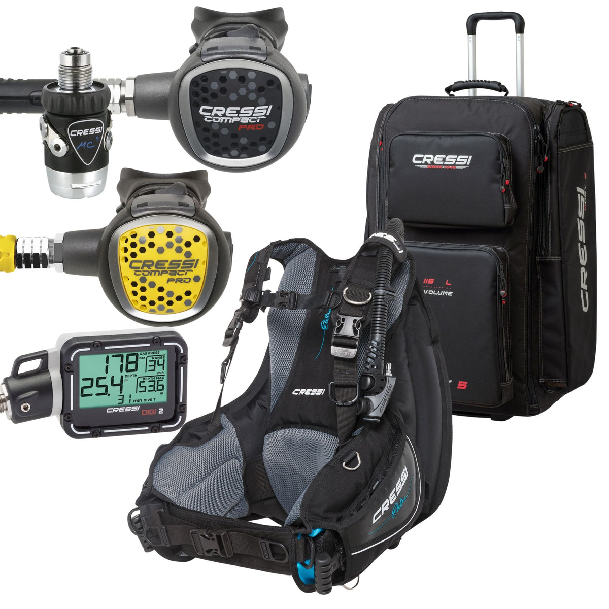 Cressi Elettra Ladies Pro Travel Package – Mikes Dive Store