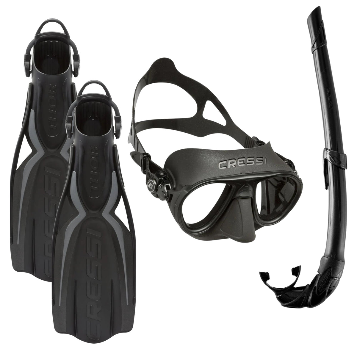 Cressi Free Diving Snorkel & Fin Set – Mikes Dive Store
