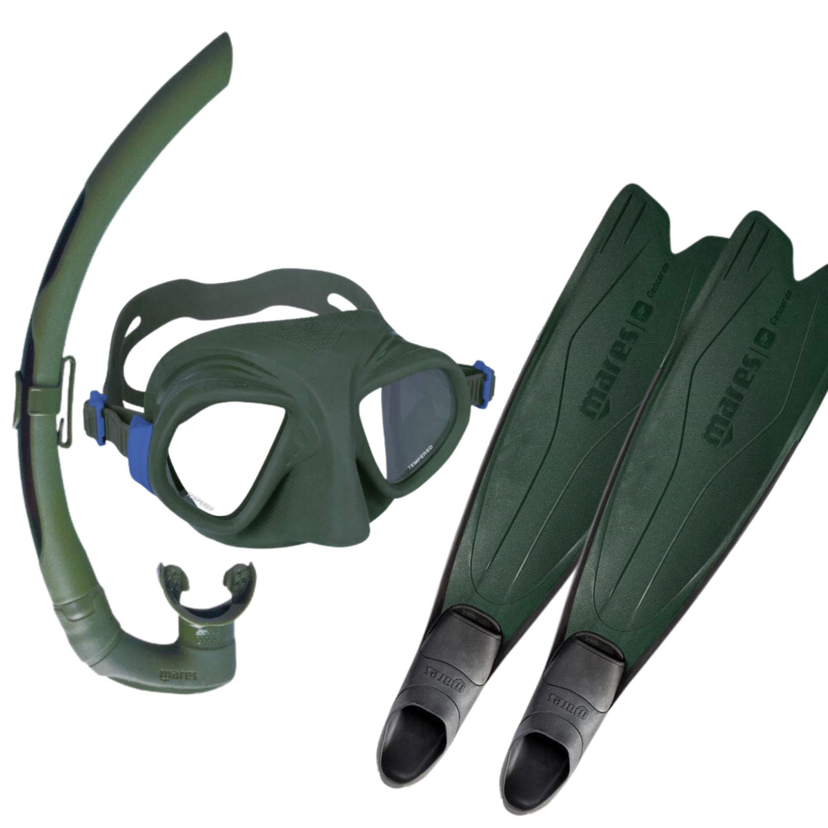Mares Freediving Bundle With X-Tream Mask, Dual Snorkel Set And Concor ...