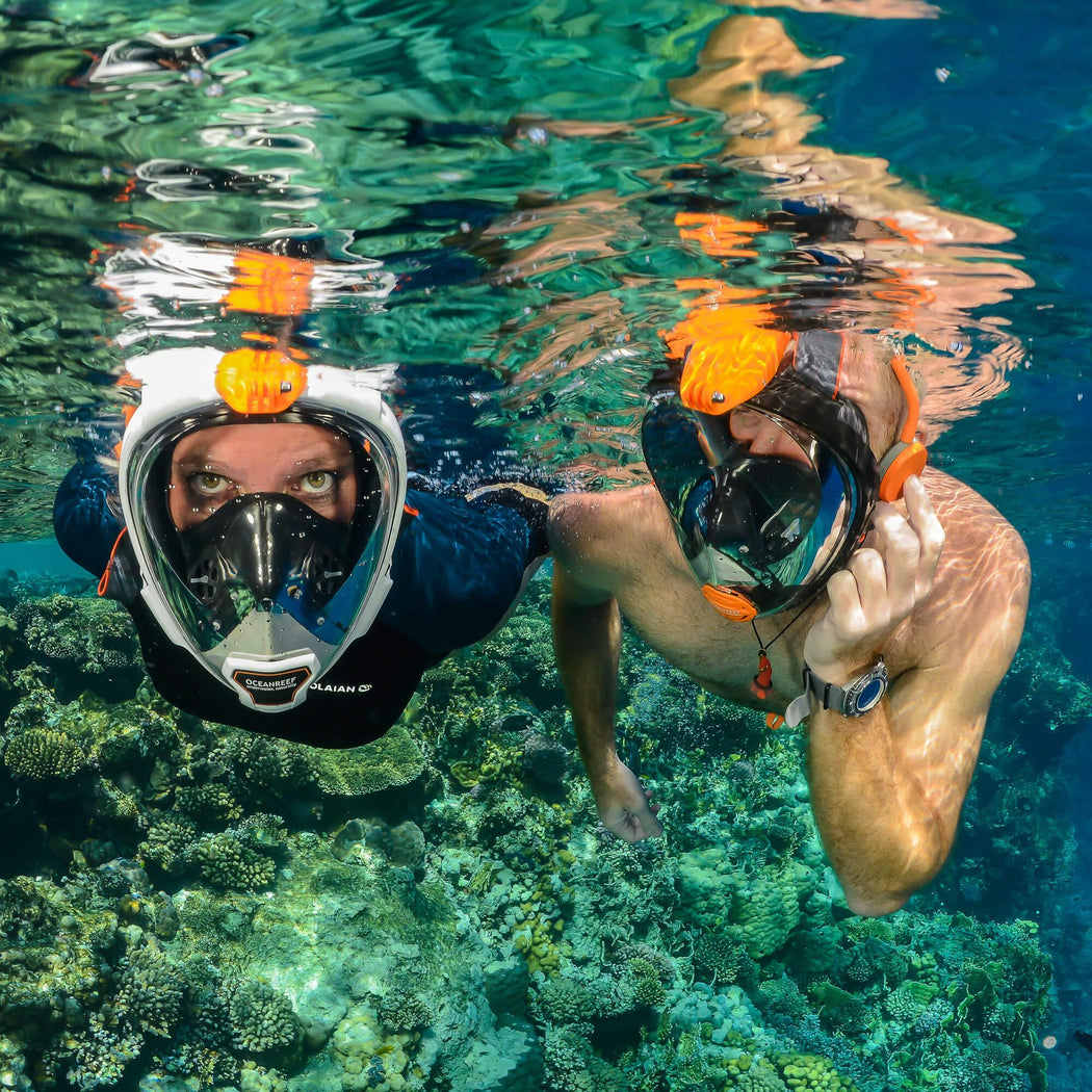 Ocean Reef Aria QR+ Full Face Snorkeling Mask Builder – Mikes Dive Store